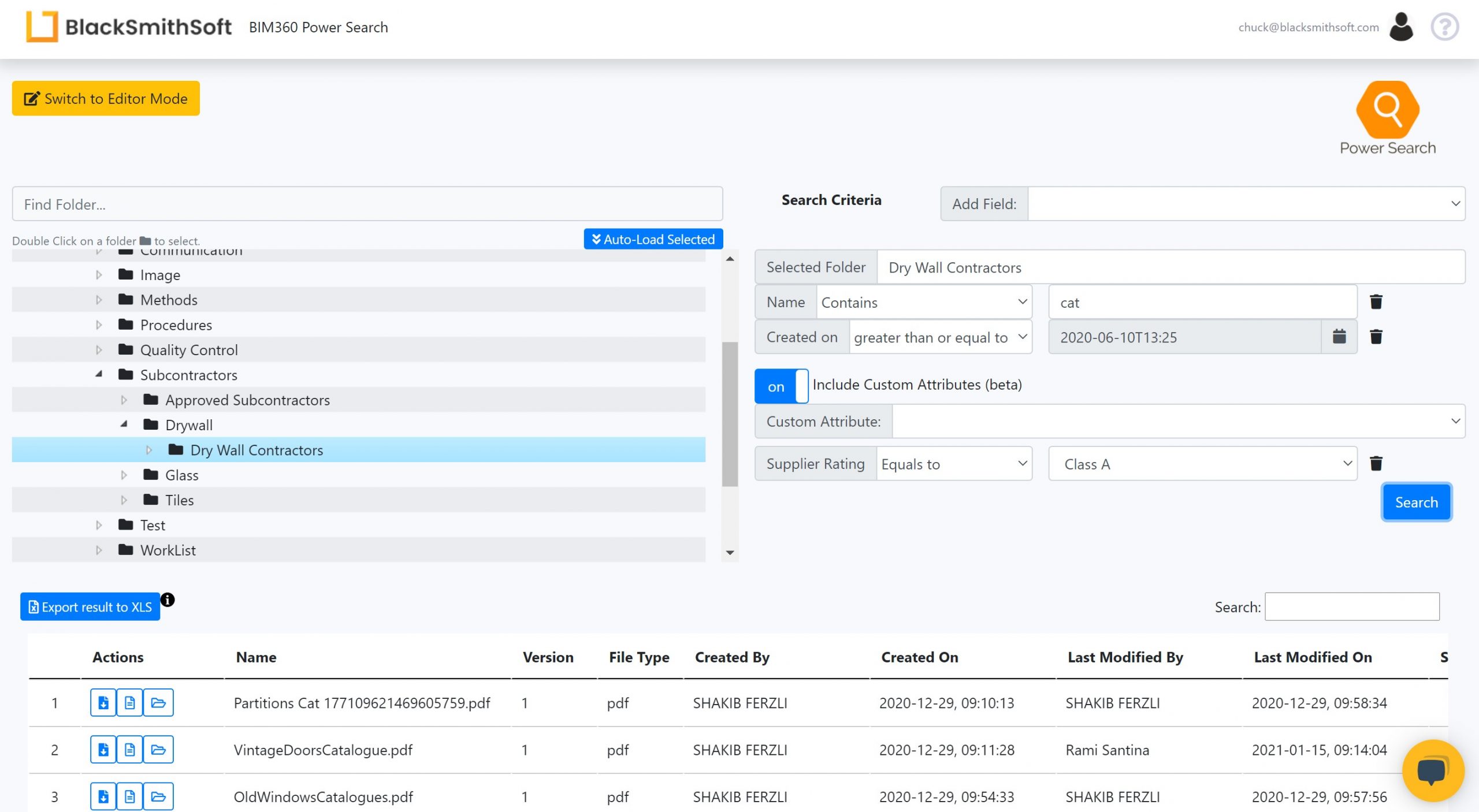 Power Search for ACC - BlackSmithSoft